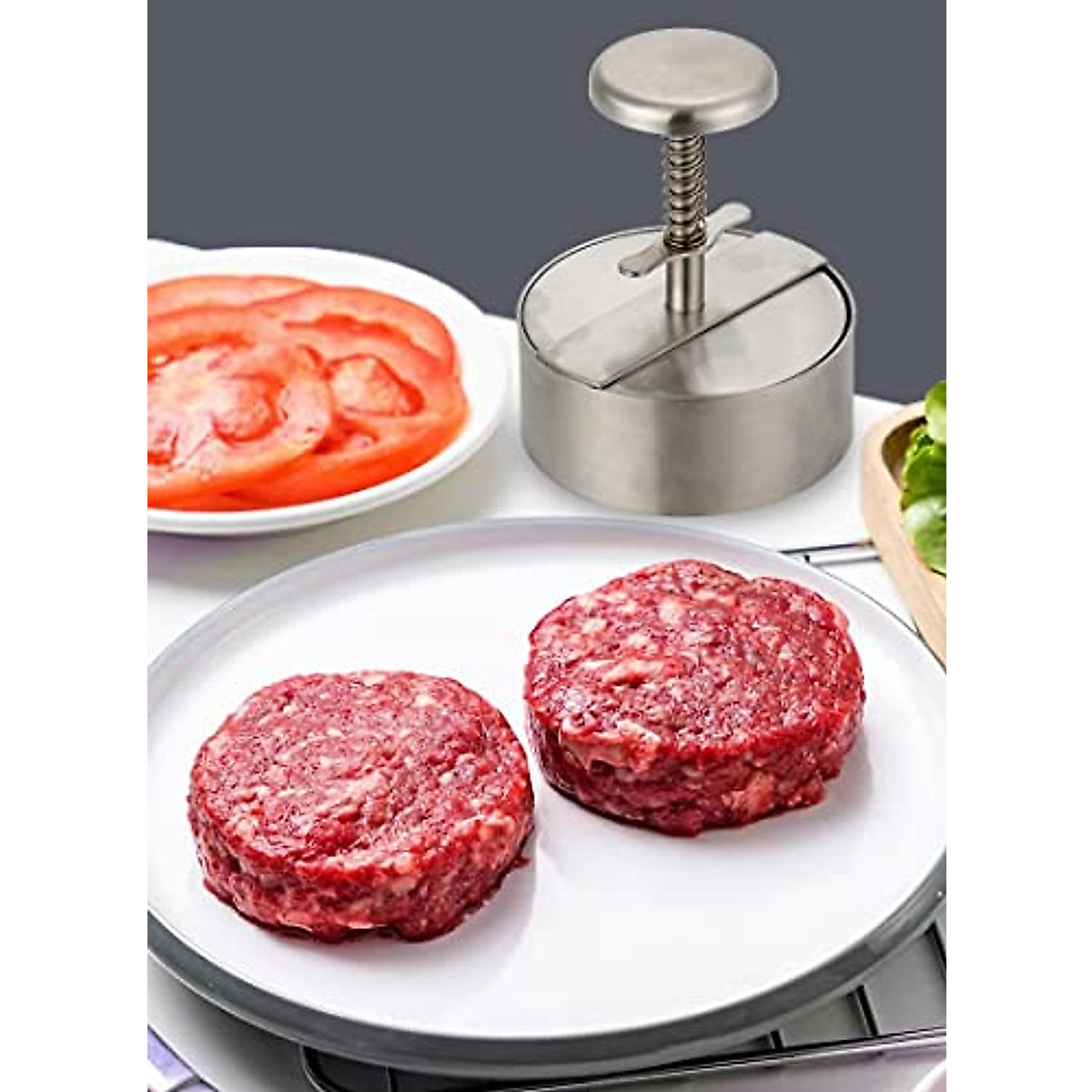 NOBER Burger Press Stainless Steel Grill Griddle Flat Hamburger Patty