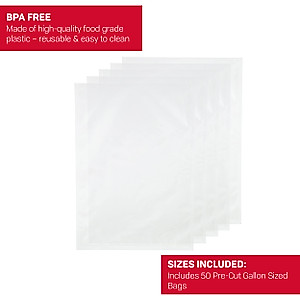 NESCO VS-06B 11" x 16" Bags, 11" X 15.75", Compatible Vacuum sealers and Other Brands