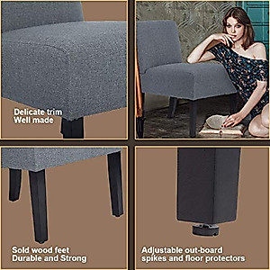 Dining Chairs Dining Room Chairs Kitchen Chairs Modern Design Fabric Armless Contemporary Accent Modern Dining Chairs with Solid Wood Legs