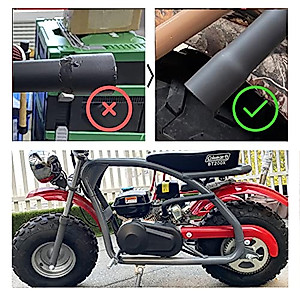 Upgrade Exhaust Pipe With Female Threaded For Predator 212cc 196cc Go Kart& Mini Bike, For Coleman Powersports CT200U,CT200U-EX,BT200X Black