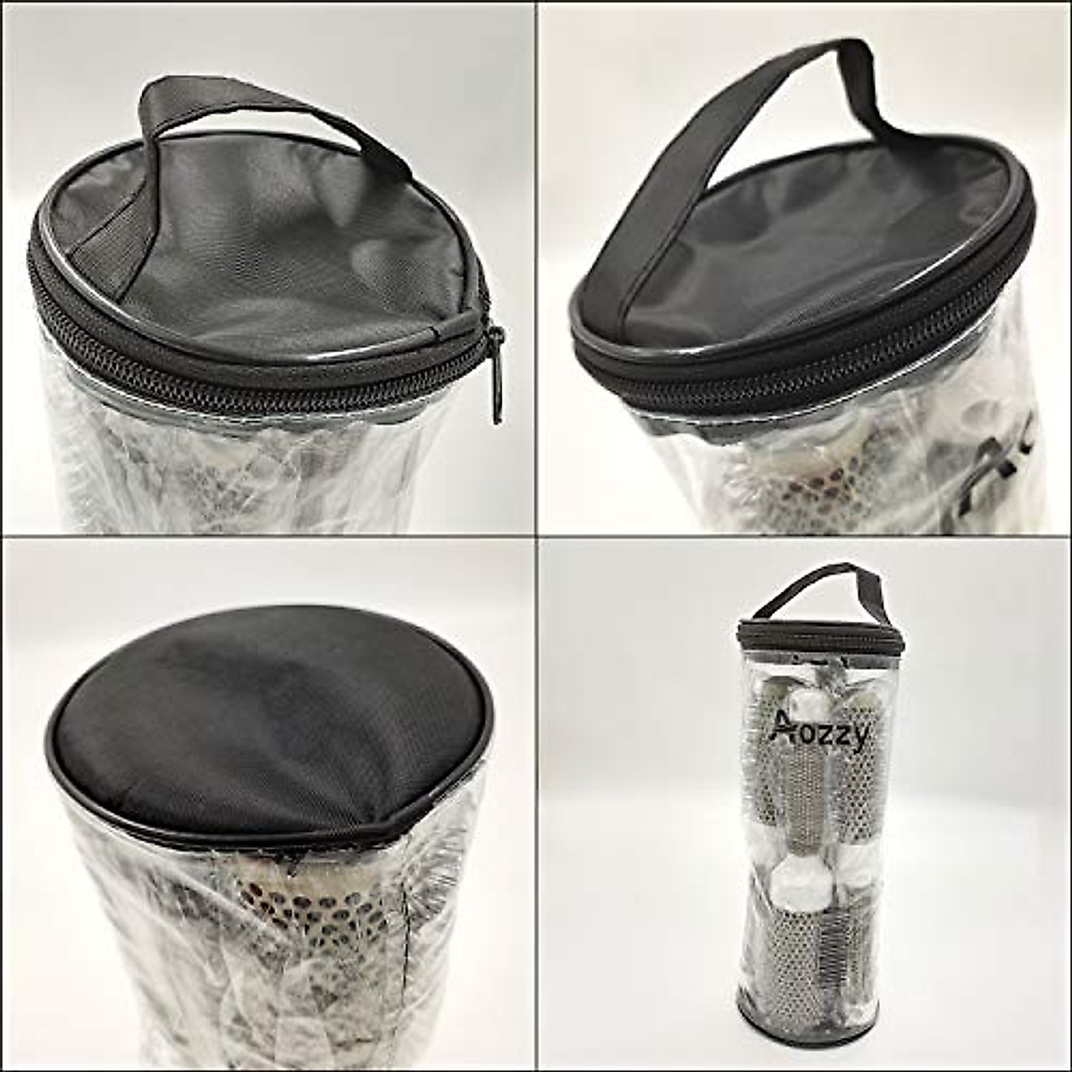 Round Brush Set for Blow Drying Curling, Professional Ceramic Ion Thermal Barrel Brush Leaves Hair Shiny Heat Styling Brush 5 Different Sizes Works Very Well with The Blow Dryer