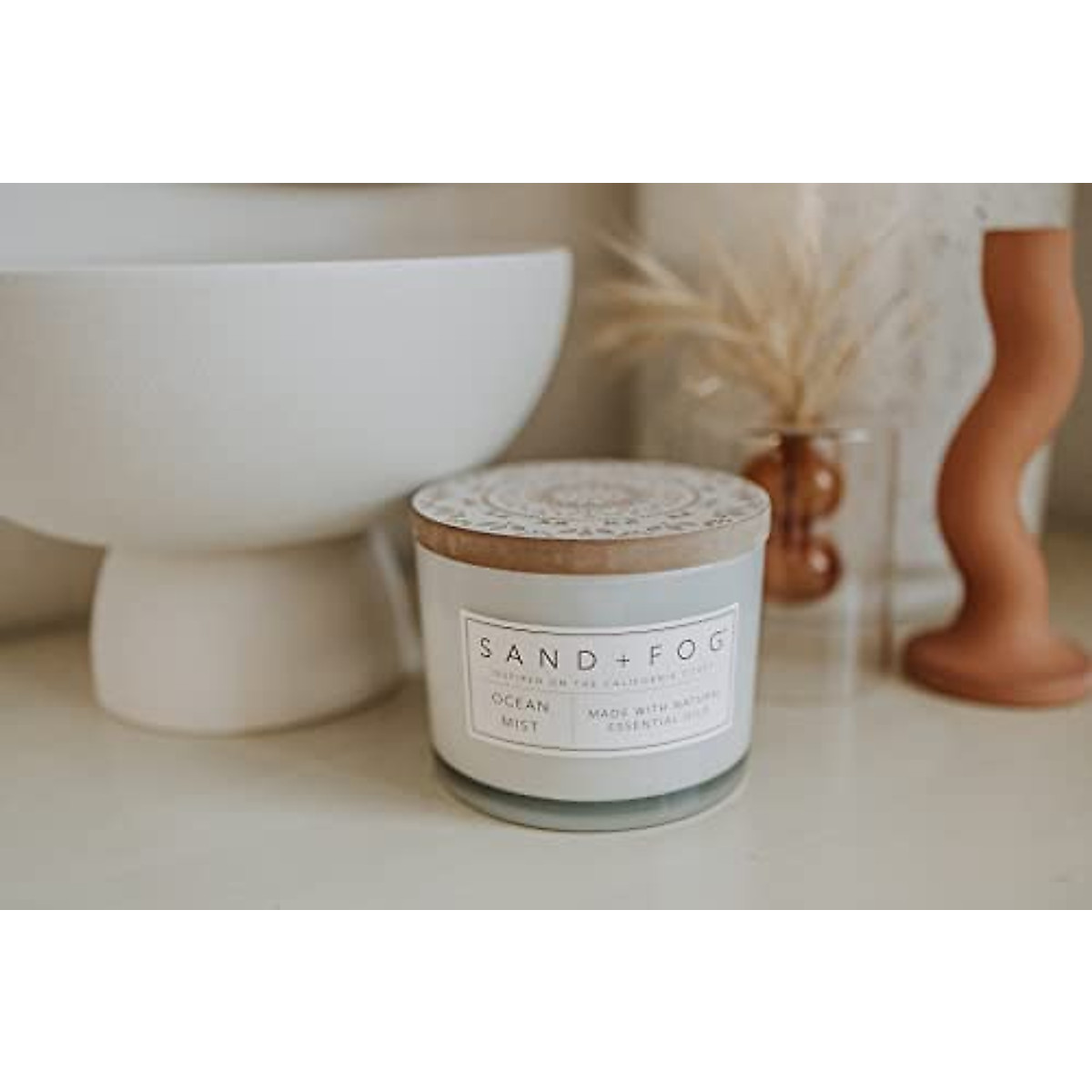 Sand + Fog Scented Candle - Pumpkin Spice – Additional Scents and Sizes – 100% Cotton Lead-Free Wick - Luxury Air Freshening Jar Candles - Perfect Home Decor – 12oz