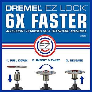 Dremel EZ728-01 EZ Lock Rotary Tool Cutting Discs Accessory Kit, Cut-Off Wheels for Plastic, Metal, and Thin Cuts, 11- Piece Assorted Accessories Set