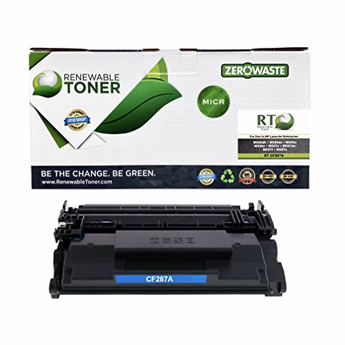 Renewable Toner Compatible MICR Toner Cartridge Replacement for HP 87A CF287A for Laserjet Pro M501 Enterprise M506 MFP M527