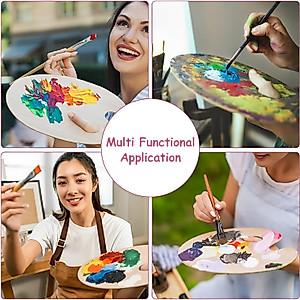 Dxlam Palette Wooden Paint Palette, 2PCS Painting Palette Paint Tray Palettes for Acrylic Watercolor Oil Paint DIY Art Craft Painting