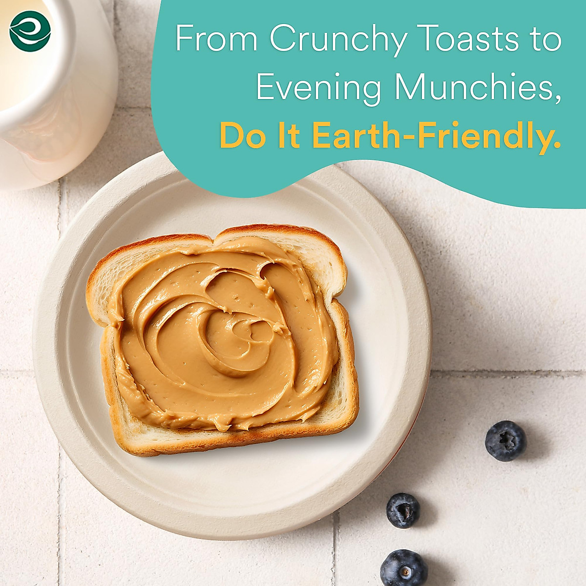 ECO SOUL 100% Compostable 6 Inch Small Paper Plates 500 [4x125 Pc] Disposable Bulk Party Heavy Duty, Eco-Friendly, Appetizer, Dessert, Wedding Plates I Biodegradable Unbleached Sugarcane Eco Plates