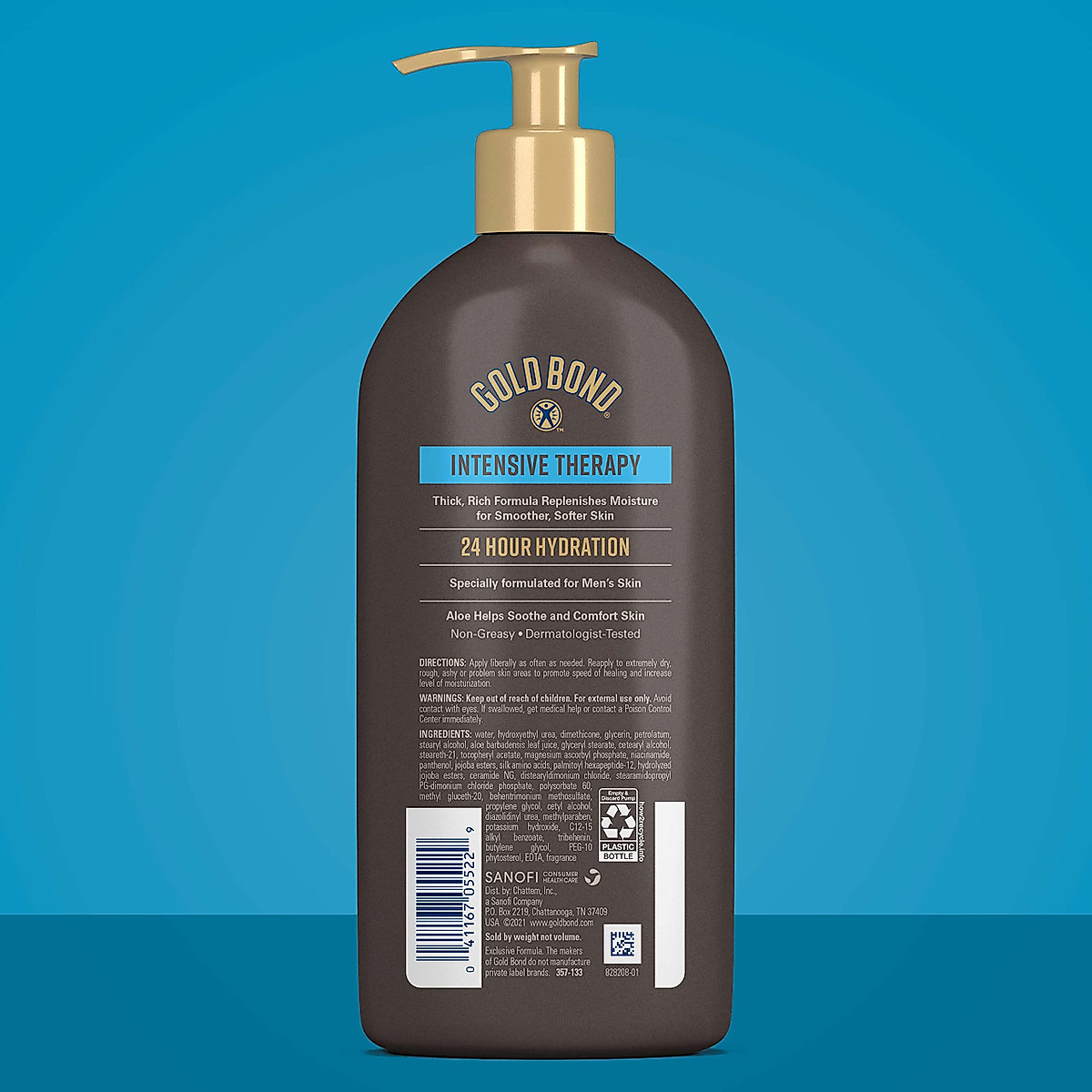 Gold Bond Men's Essentials Intensive Therapy Lotion, 13 oz., Daily Body & Hand Lotion With Aloe