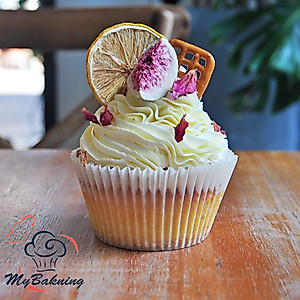 MyBakning Extra Large White Cupcake Baking Cups 2-3/4"(Bottom) x2"(Deep) Jumbo-sized Greaseproof paper muffin liners, 120 pcs per case