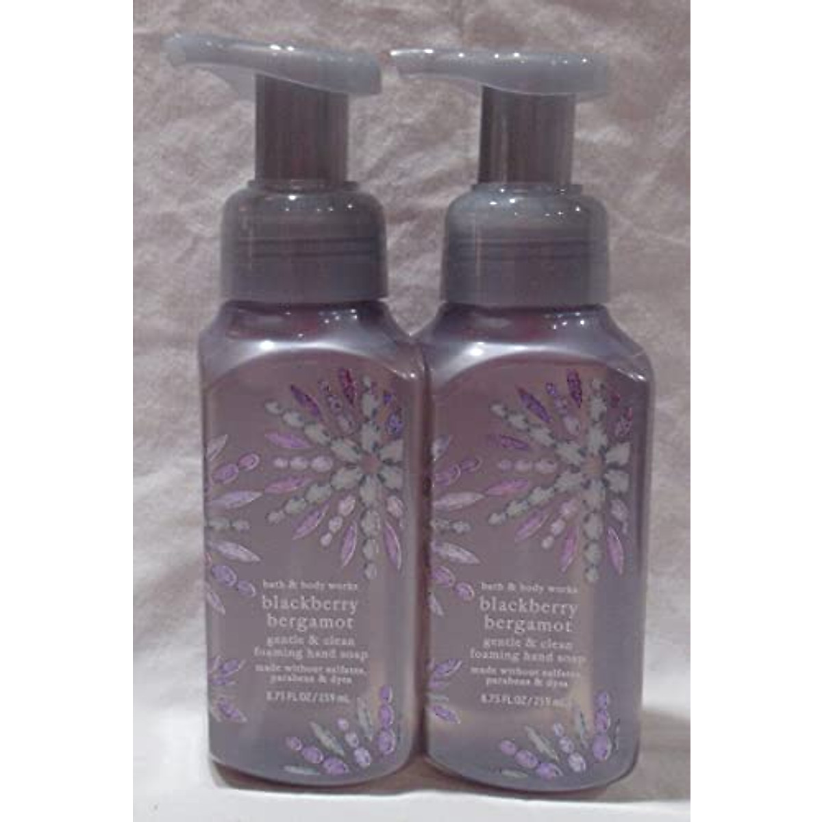 Bath Body Work 2 Blackberry Bergamot Gentle And Clean Foaming Hand Soap bundle set 8.75 fl oz each