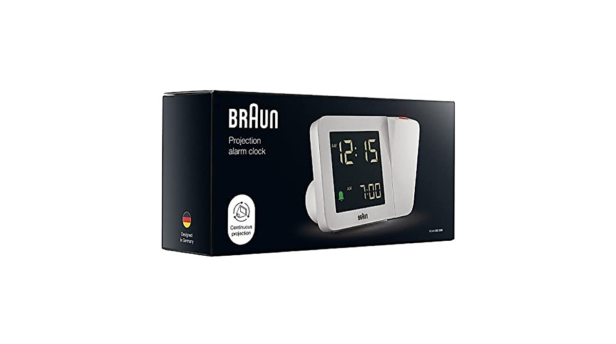 Braun Digital Projection Alarm Clock with Backlight & Projection