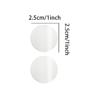 2Rolls/1000Pcs Clear Retail Package Envelope Seals 1 Inch Round Circle Wafer Seal Sticker Labels for Envelopes Box and Gift Packaging