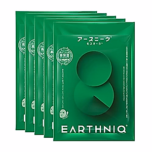 EARTHNIQ Moss Aura Moisturelock System [5 Face Sheet Masks] Highly Moisturizing & Skin Barrier Solution - Natural Moss Ingredients - Naturally Derived Cellulose - 100% Cotton Linter Bemlise Sheet [Made in Japan]