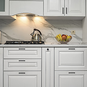 Home Expert Square Cabinet Pulls 30 Pack 5 Inch Matte Black Cabinet Handles Kitchen Hardware for Cupboard