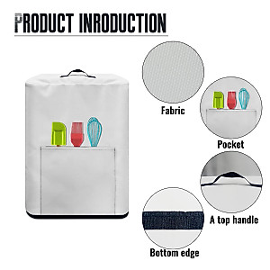 Binienty Pink Cherry Blossom Air Fryer Protector Dust Cover for Small Appliances with Handles and Pockets Lightweight Coffee Maker Cover