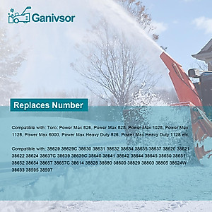 Ganivsor 106-4498 Drive Belt for Toro 726 OE 826 Stens 265-180 (1/2" X 43")