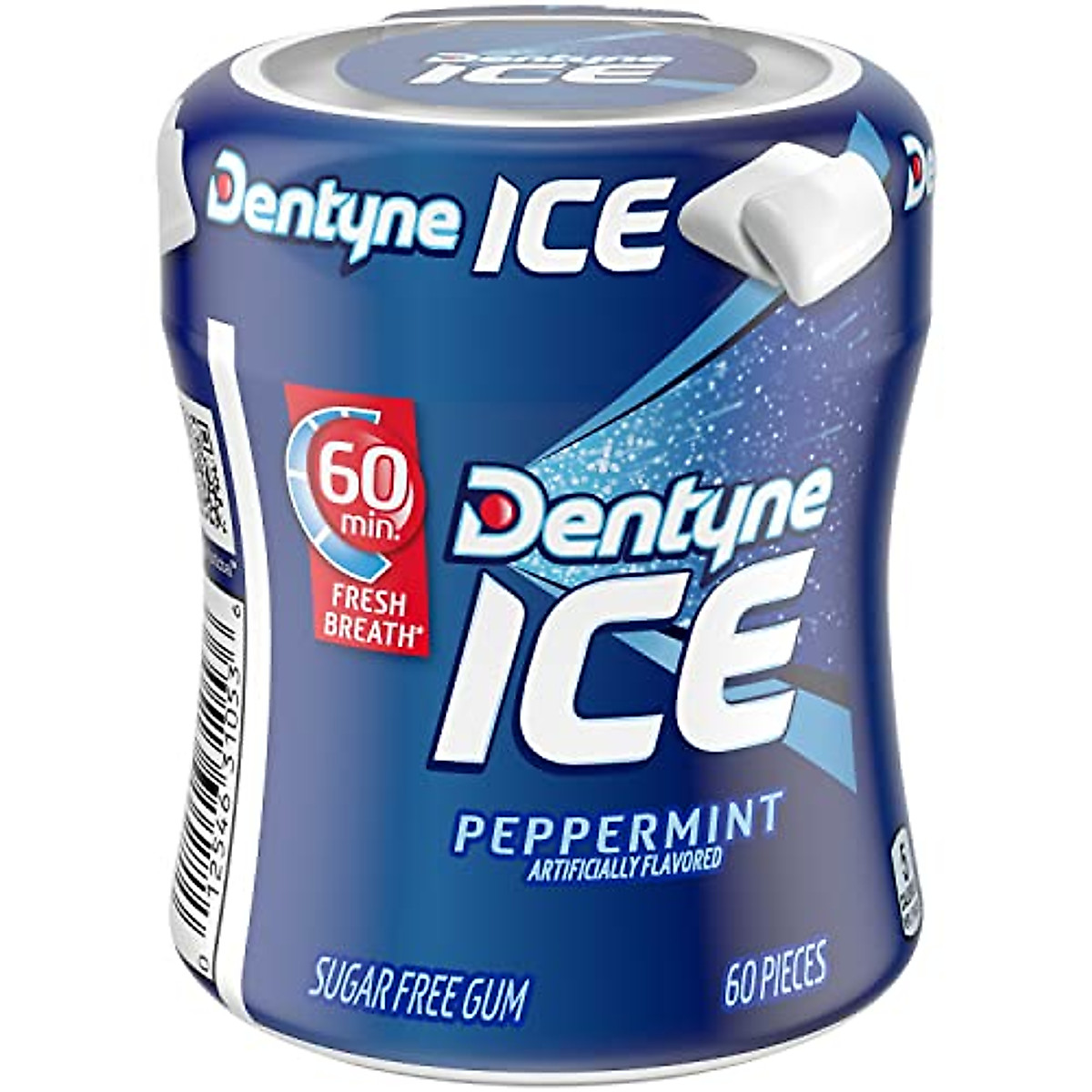 Dentyne Ice Peppermint Sugar Free Gum, 4 Bottles of 60 Pieces (240 Total Pieces)