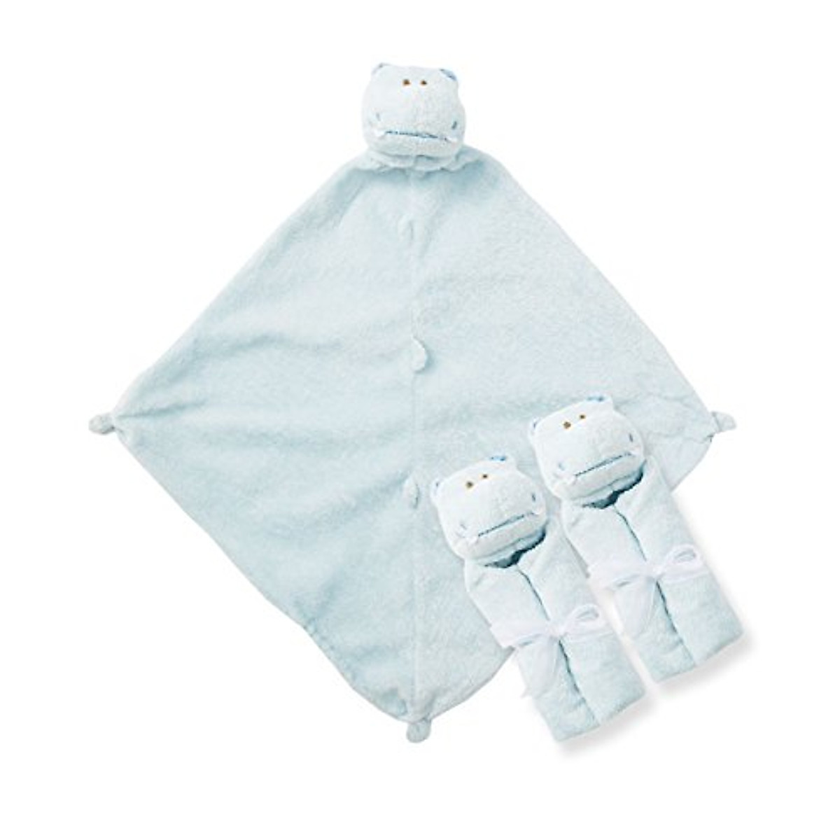 Angel Dear - Blue Hippo, Pair and A Spare Blankie Set