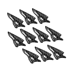 gunhunt 10 Pack Diffuser Shark Fin Kit, Spoiler Roof Wing Air Vortex Generator, Car Tuning Accessorie, Tailpiece Car Antenna, Car Shark Fin Antenna, Fit for Most Car (Carbon Fiber Black #101)