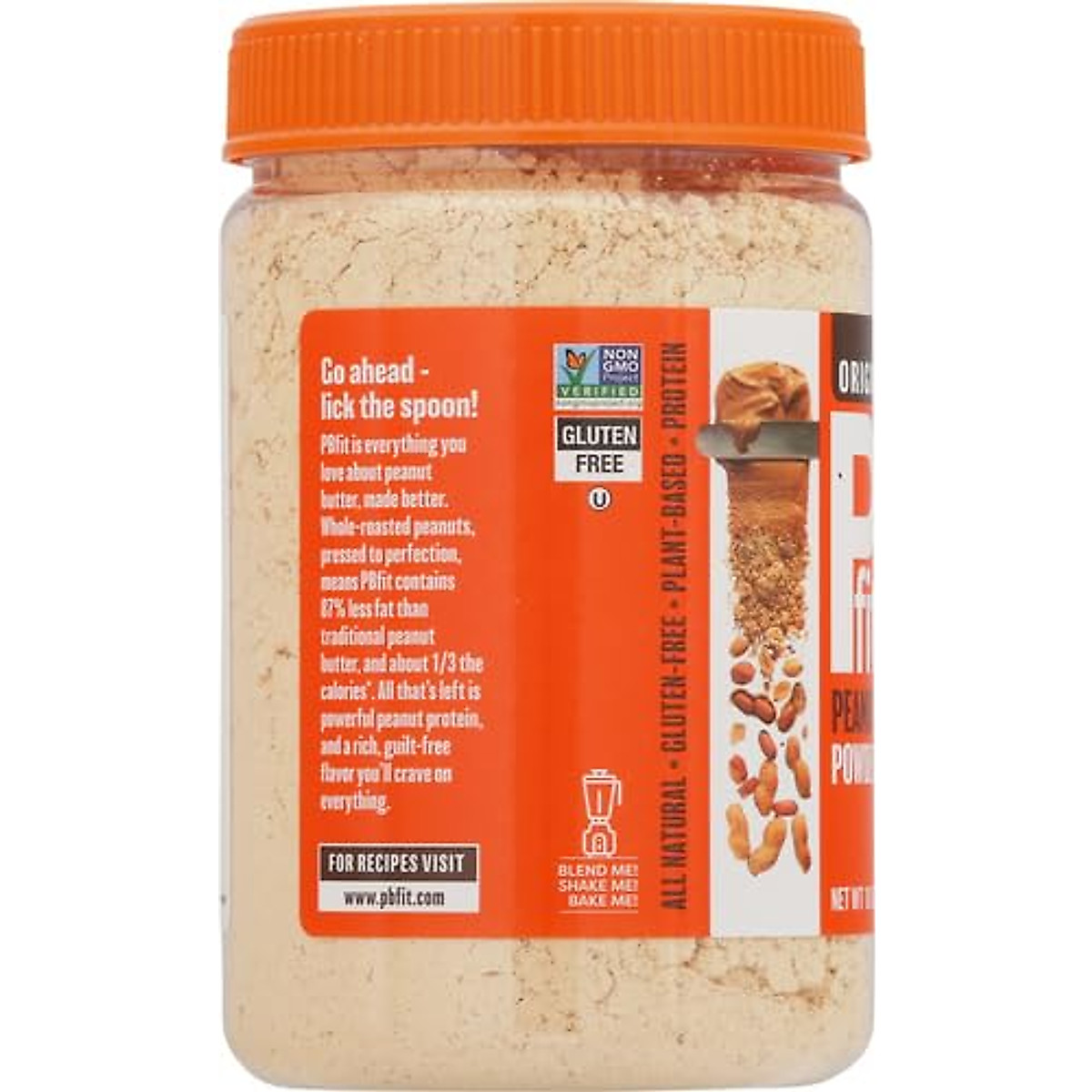 PBfit All-Natural Peanut Butter Powder, Peanut Butter Powder from Real Roasted Pressed Peanuts, 8g of Protein 8% DV (15 oz.)