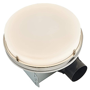 Broan-NuTone AER110LBN ENERGY STAR Certified Bath Fan, Medium, Brushed Nickel