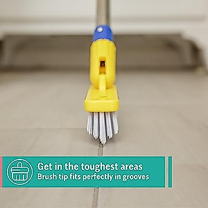 CHOMP Grout Cleaner And Brightener, Powerful Tile Floors Cleaning, For Showers, Bathrooms And Kitchens, Includes Easy Scrubber Grout Cleaner Brush To Refresh Grout, Remove Stains 2 Bottles x 32 Ounces