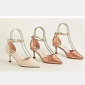 Happyyami Shoe Display Stand 2PCS Stainless Steel High Heel Shoe Display Stand Sandal Shoes Display Shoes Supporter Forms Inserts Shaper Forms Inserts Trees for Women Sandals Shoe Form Inserts