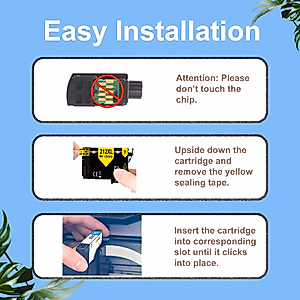 CHOUINKR 212 212XL Ink Cartridges High Yield Remanufactured Replacement for Epson 212 212XL T212XL T212 Ink Cartridge with XP-4100 XP-4105 WF-2830 WF-2850 Printer(Black,Cyan,Magenta,Yellow) 4 Pack