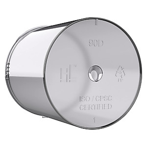 Child Resistant Pop Top Bottle Packaging Containers - 1 Case (Smoke, 90 Dram)