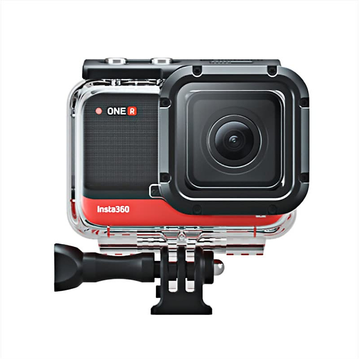 For Insta360 ONE R Sports Camera Case Protective Housing Insta360 ONE R Diving Cases Waterproof Housing 4K IPX8 Accessory Camera Accessories Anti-fall Bezel Protective Cases (Black) A458