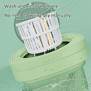 Portable Mini Washing Machine Travel Small Washer Capacity 15L/3.96GAL Wash And Drain Cycle Combo Foldable Clothes Washer(15L/3.96GAL)
