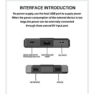 GDreamer HS-SW315 Keyboard and Mouse Adapter for Switch/Xbox One/ PS4/ PS3/Xbox 360