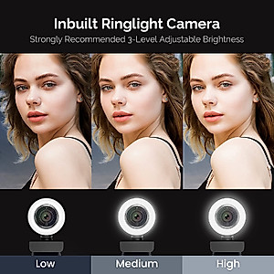 VITADE PC Webcam for Streaming HD 1080P, 960A USB Pro Computer Web Camera Video Cam for Mac Windows Laptop Conferencing Gaming Webcam with Ring Light & Microphone