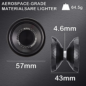 WATIEOBOO Yoyo Professional Unresponsive Metal Yoyo for Kids Beginners Intermediate Advanced Masonry Faceted Metal YOYO Precision Eight-Bead Yoyo Bearings-ModelWS-01L