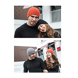 Irzaki Mens Beanie - Winter Hats for Men Women Cuff Fleece Beanie Knit Wool Skull Cap for Outdoor Activities and Daily Use Black