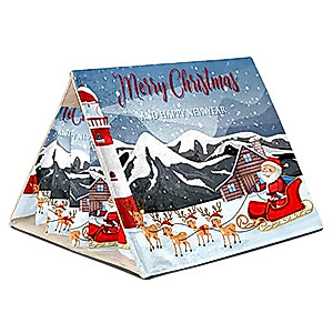 Y-DSIWX Guinea Pig Hideout House Bed, Christmas Santa Riding Sleigh Snow Lighthouse Mountain Rabbit Cave, Squirrel Chinchilla Hamster Hedgehog Nest Cage