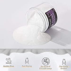 ROSALIND 4.2oz Clear Acrylic Nail Powder Clear Nail Acrylic Powder for Nail Acrylic Extension Professional Polymer Nail Acrylic Powder Clear Nails carving French Nail Extension, No Nail Lamp Needed