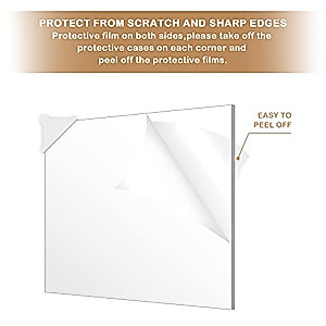 Clear Acrylic Plexiglass Sheet-1/4 Thick Cast - 12" x 16" (2 Pack)6mm Clear Acrylic Sheets for DIY, Signs and Crafts