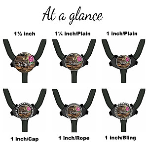 Wood Floral Adjustable Stethoscope ID Name Tag - Choose Tag Style and Color, Custom Fonts, Design Size and Decorative Frame - Hospital Nurse Identification