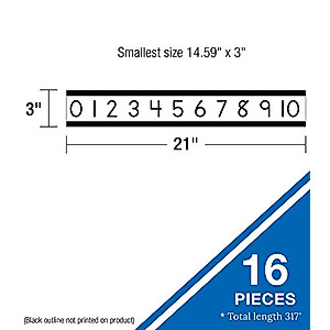 Schoolgirl Style Simply Boho Number Line Mini Bulletin Board—Number Line, Counting, Addition, Subtraction Math Skills Practice, Classroom or Homeschool Learning (16 pc)