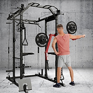 Mikolo Lateral Raise Attachment for Squat Rack with 1" Holes,Standing Lateral Raise Machine, Upper Body Strength Training Machine, Home Gym Equipment