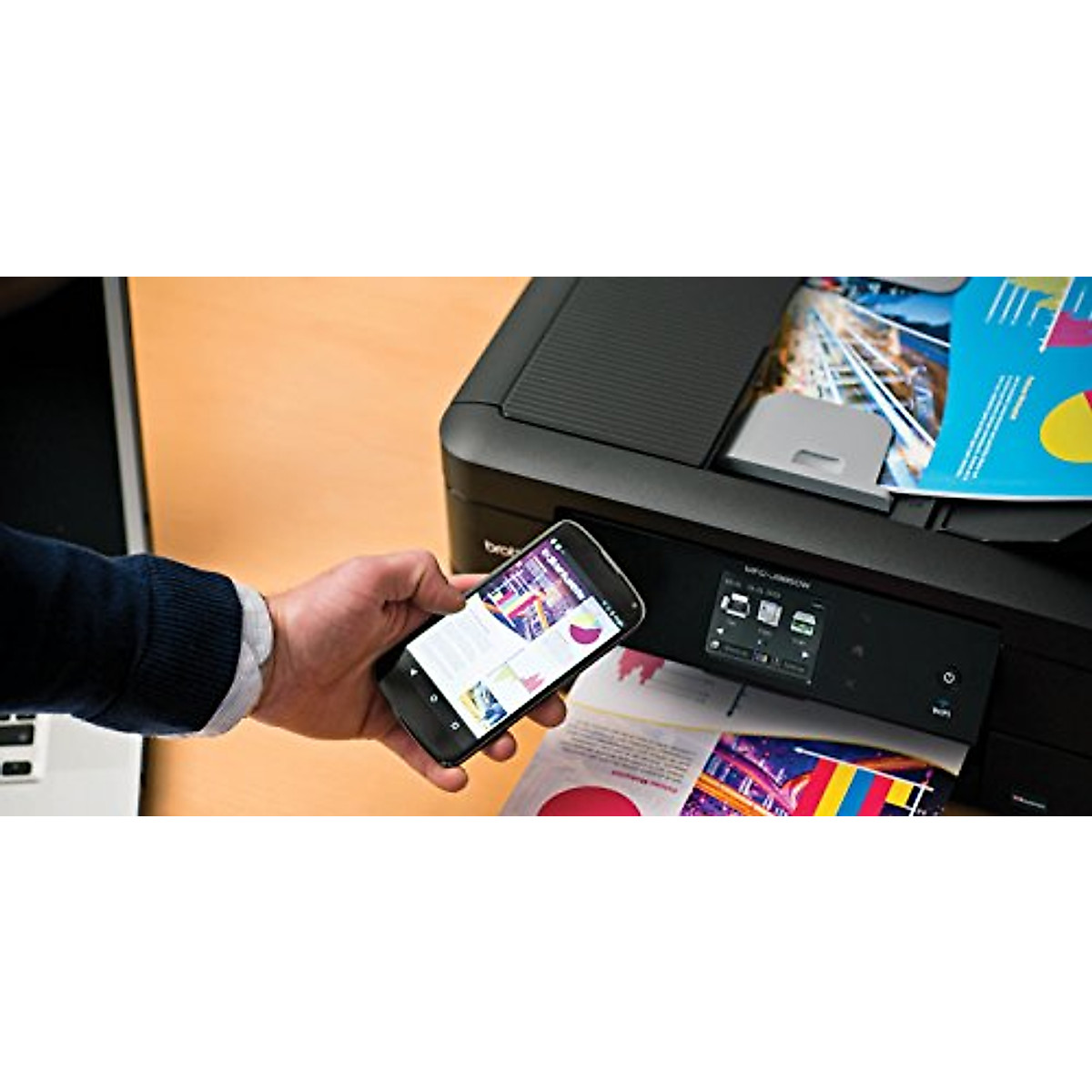 Brother Inkjet Printer, MFC-J985DW, Duplex Printing, Wireless Connectivity, Cost-Effective Color Printer, Business Capable Features, Amazon Dash Replenishment Ready