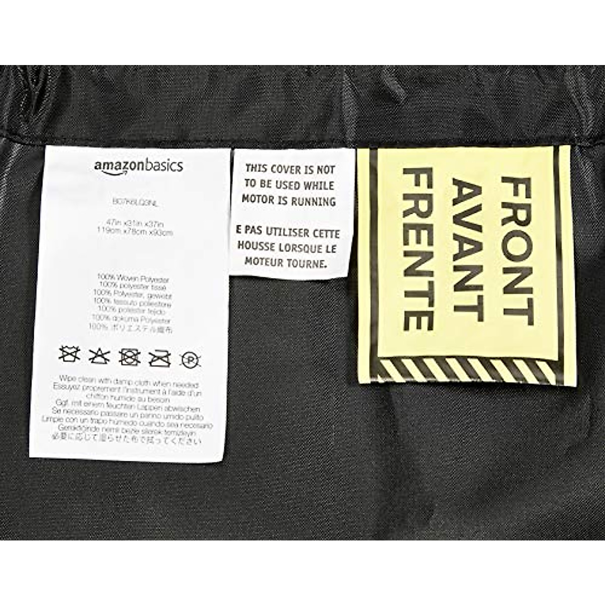 Amazon Basics Black Two-Stage Snow Thrower Cover
