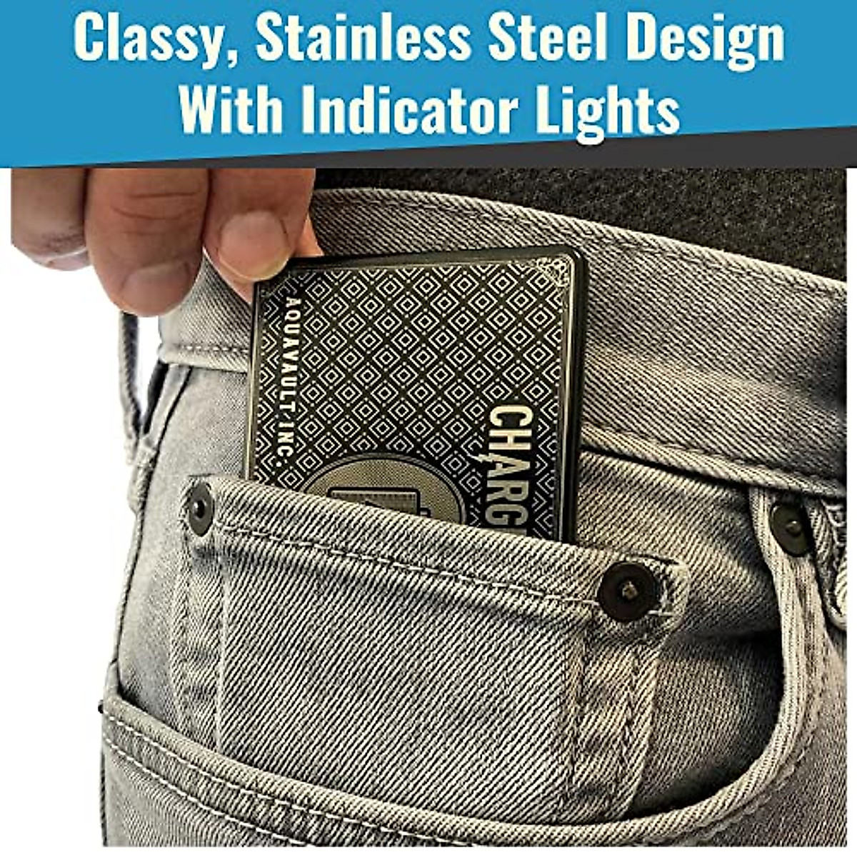 ChargeCard Portable Phone Charger & Power Bank – Fast Charging and Compact – Interchangeable Cables (Lightning, USB-C, Micro USB) - For iPhone and Android – Credit Card Sized Phone Battery Pack