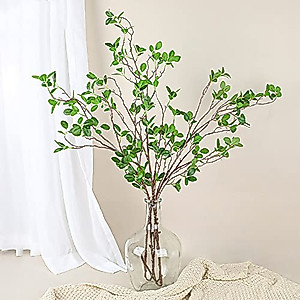 SzJias Faux Stems Artificial Branches for Vase Faux Greenery Plant Stems for Fake Tree Branches (3 Branches, 43.3 inch/Branches)