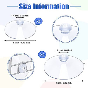 Sponge Holder Suction, Replacement Suction Cups, Sponge Caddy Suction Cup, Kitchen Sink Caddy Suction Cup, Compatible with Sink Sponge Holder, 1.8/2.4 Inch Diameter Heavy Duty Suction Cup (4 Pack)