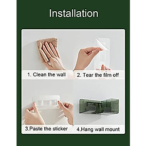 Jaugufiy Hair Dryer Wall Mount Holder with Comb Holder for Most Hair Dryer for Dyson Hair Dryer (Green)