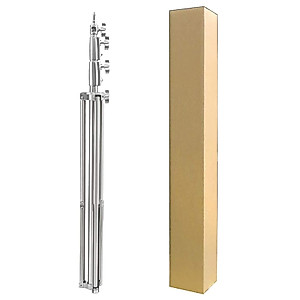 Meking Stainless Steel Light Stand 9.2 Ft Max Height Adjustable Heavy Duty Tripod Stand for Photo Studio Video Softbox, Monolight, Reflector, Umbrella, etc.