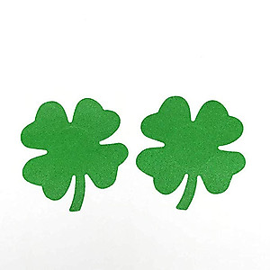 BinaryABC St.Patrick's Day Shamrock Nipple Covers Breast Pasties,St Patricks Day Decorations,Self Adhesive,10 Pairs (Green)