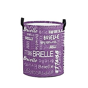 Collapsible Personalized Laundry Basket ZAACUSTOM Waterproof Custom Laundry Hamper Basket with Name Customized Dirty Clothes Storage Baskets with Handle for Bedroom Bathroom