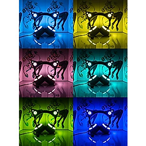 Axent Wear New Edition Wireless Cat Ear Headphones (12 Color Changing) 3.5mm Jack, Bluetooth&Wired Connection (Black)